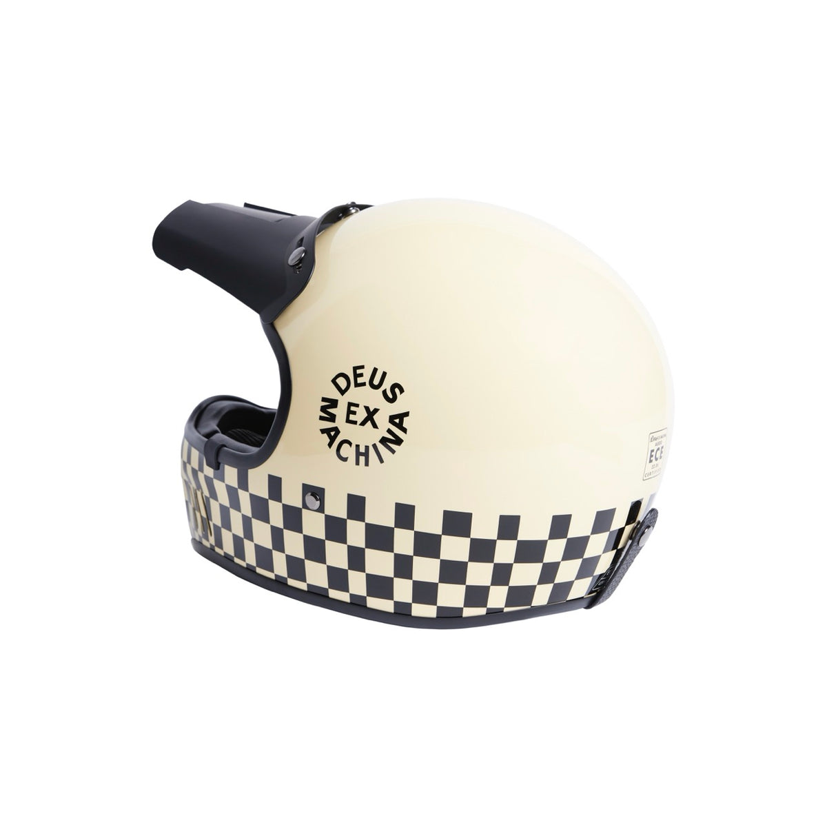 Checker Helmet - Vintage White – Deus Ex Machina Europe