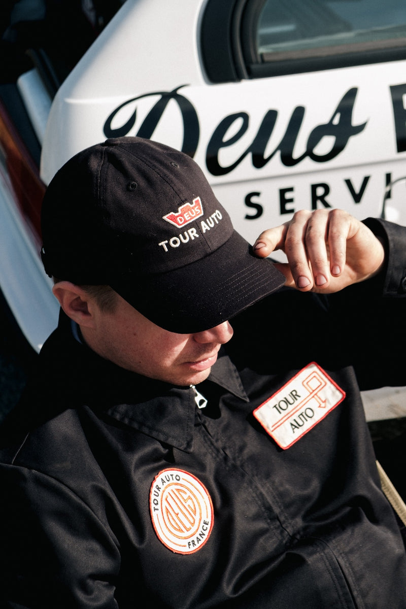 Hats | Deus Ex Machina | Tour Auto X Deus Cap - Black – Deus Ex Machina ...