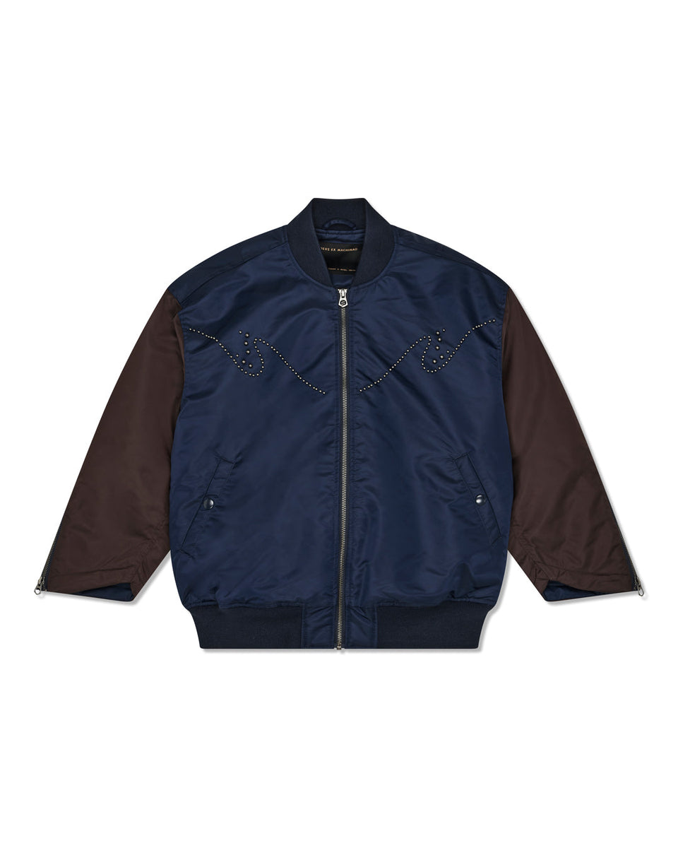 Jackets | Deus Ex Machina | Sunset Bomber - Pageant Blue – Deus Ex ...