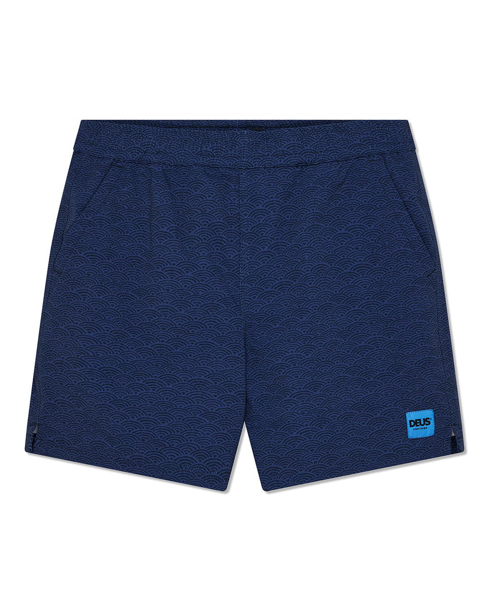 Shorts | Deus Ex Machina | Service Swim Short - Indigo Nihon – Deus Ex ...