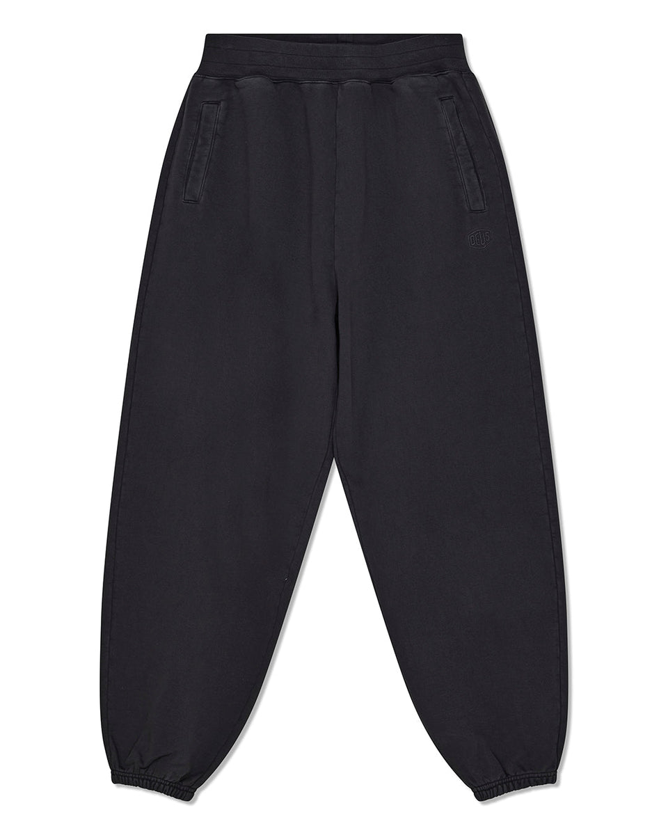 Pants | Deus Ex Machina | Shield Garment Dyed Track Pant - Black – Deus ...