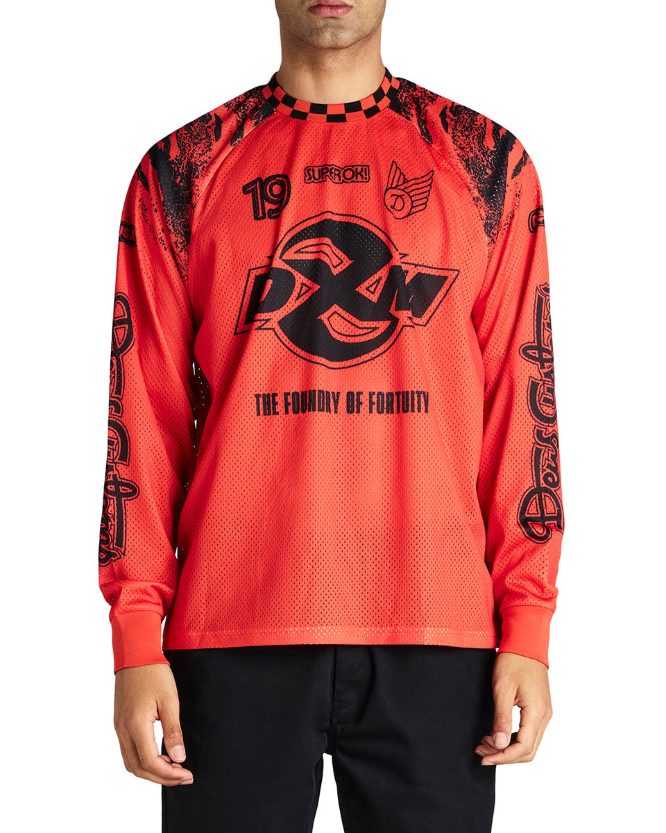 Jerseys | Deus Ex Machina | Centre Spot Moto Jersey - Fiesta – Deus Ex ...