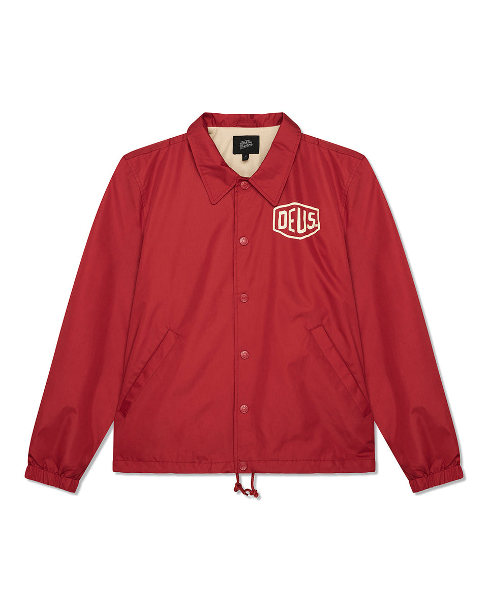 Jackets | Deus Ex Machina | Venice Coach - Lava Falls Red – Deus Ex ...