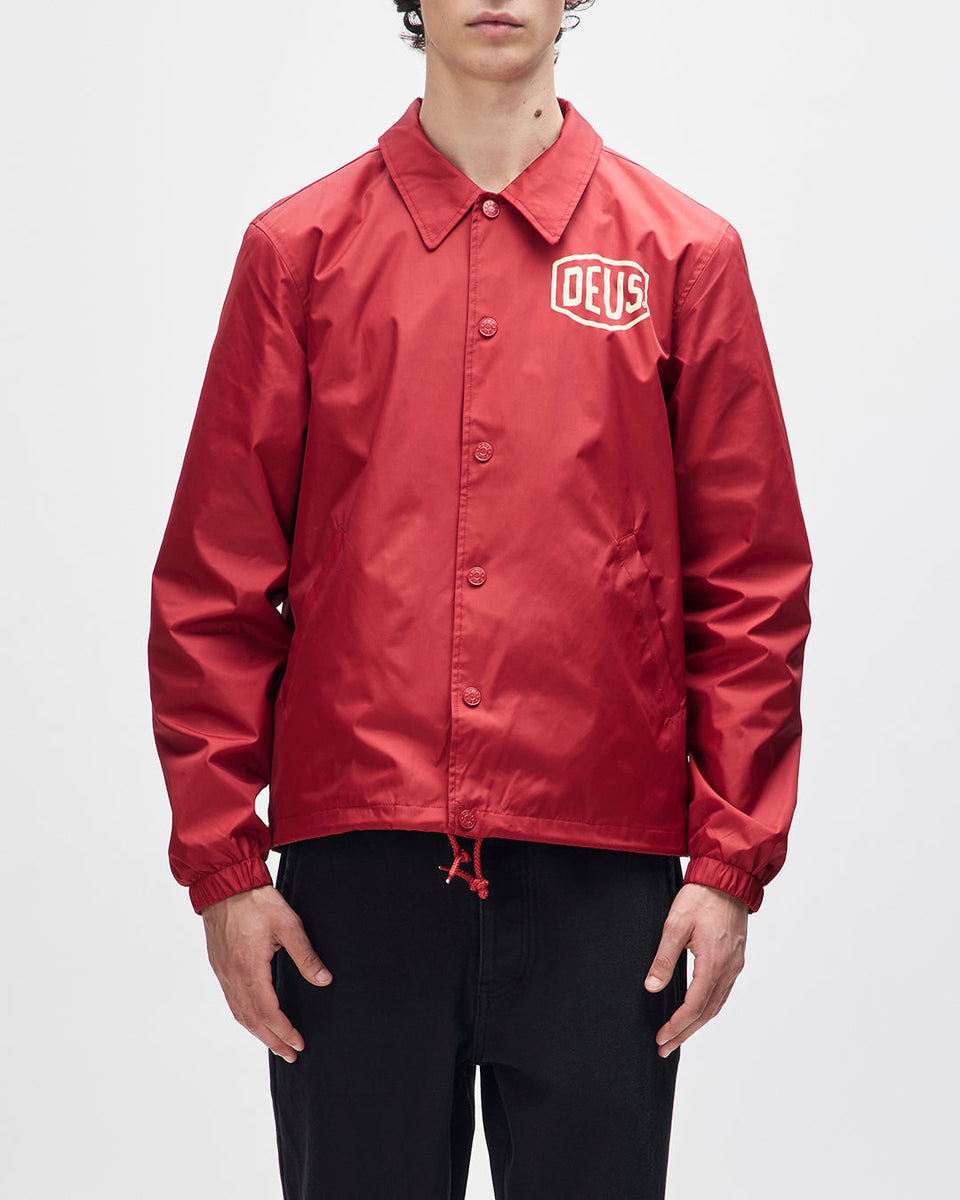 Jackets | Deus Ex Machina | Venice Coach - Lava Falls Red – Deus Ex ...