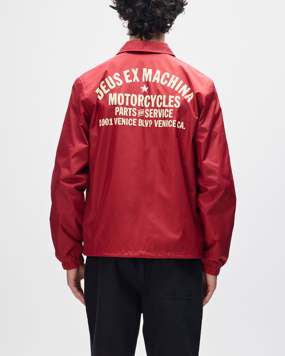 Jackets | Deus Ex Machina | Venice Coach - Lava Falls Red – Deus Ex ...